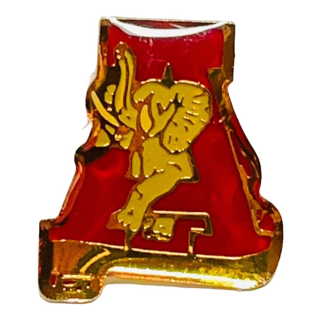 Vintage University of Alabama Big Al Mascot Lapel Hat Pin Crimson Tide ...
