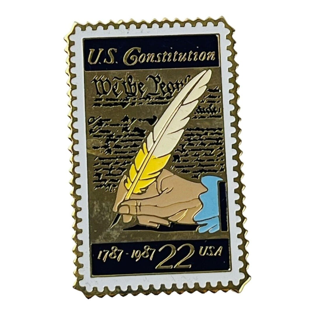 Vintage US Constitution Postage Stamp Lapel Pin 100th Anniversary ...