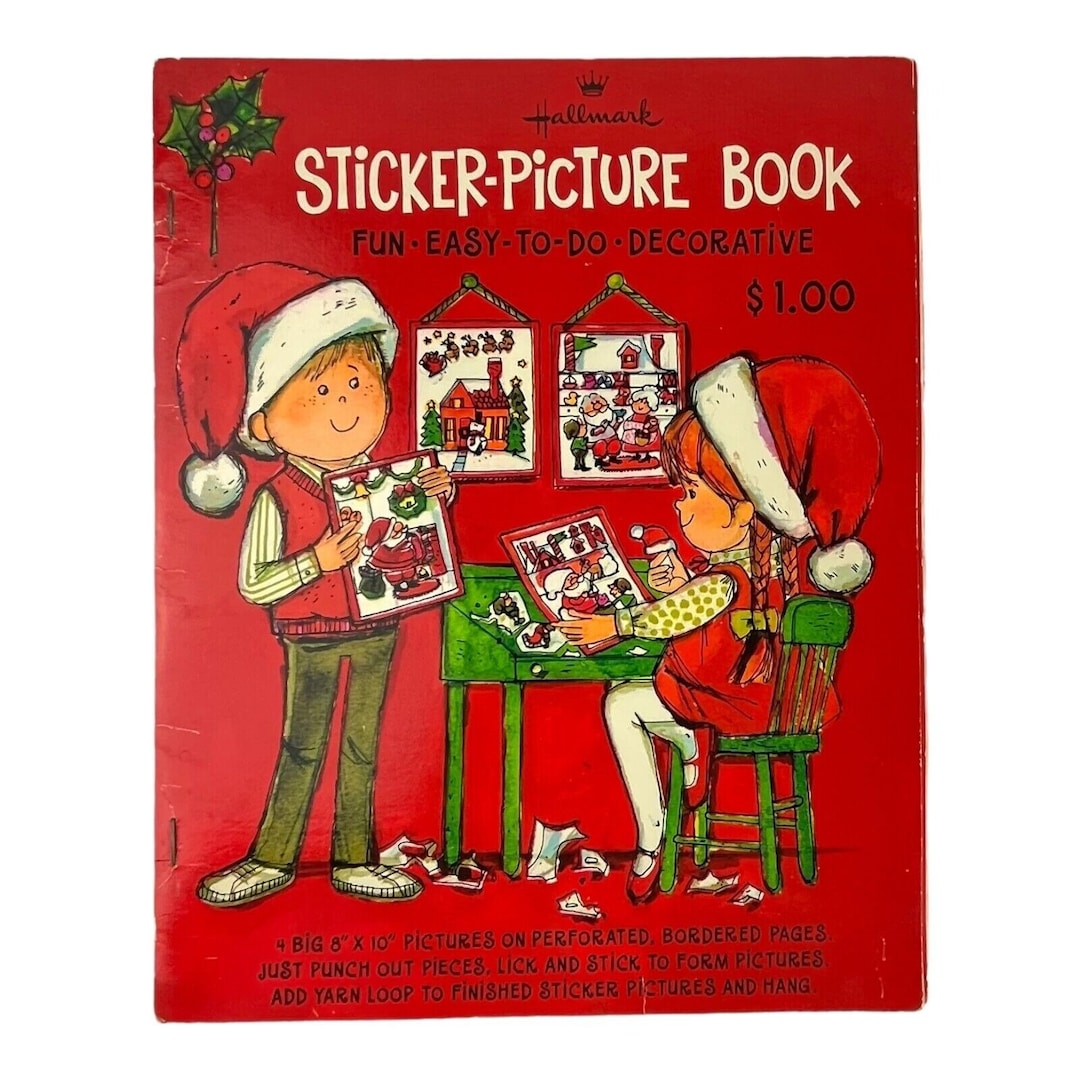 Vintage Hallmark Christmas Sticker Picture Book - Etsy