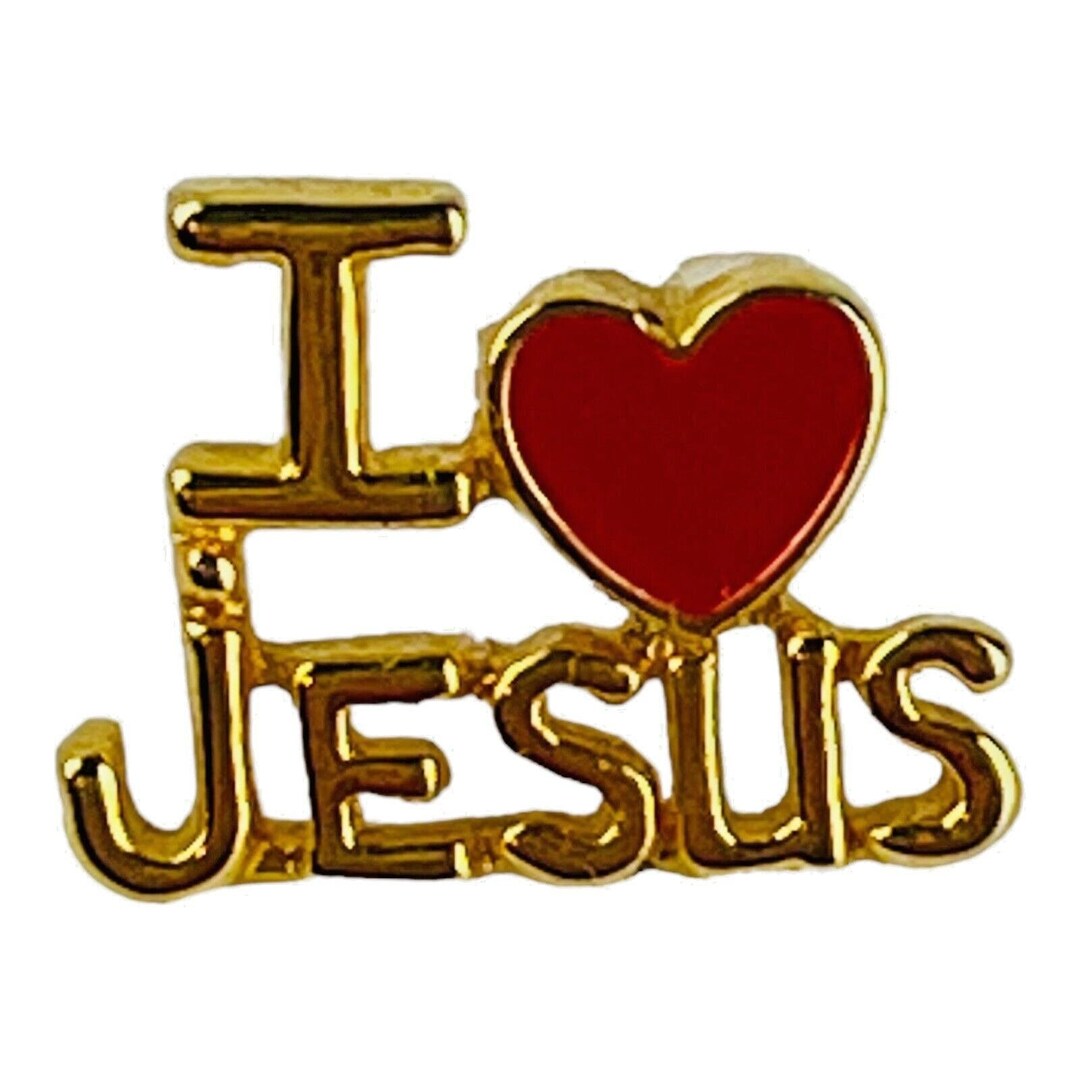 Vintage I Love Jesus Lapel Hat Pin Christian Gift - Etsy