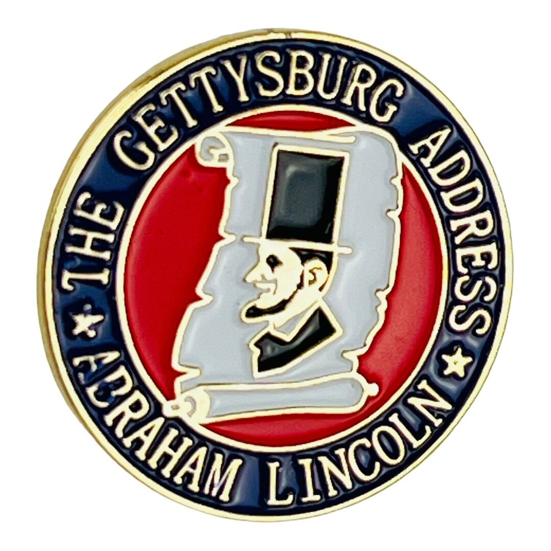 Vintage Gettysburg Address Abraham Lincoln Lapel Pin Souvenir Gift - Etsy