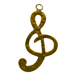 Vintage Treble Clef Solid Brass Musical Note Christmas - Etsy