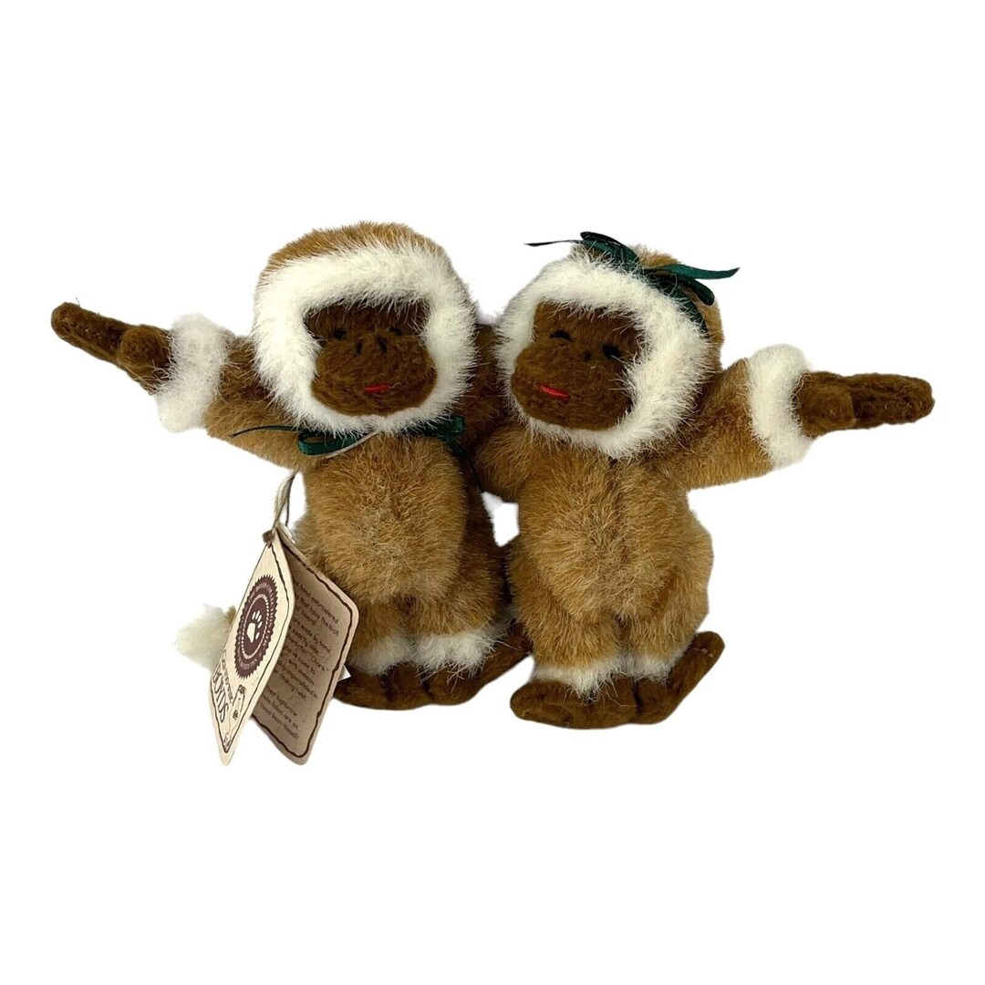 Vintage Boyds Bears Mini Monkey See and Monkey Do Jointed Stuffed ...
