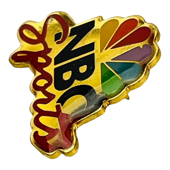 Vintage NBC Sports Lapel Pin Peacock Logo Souvenir Gi… - Gem