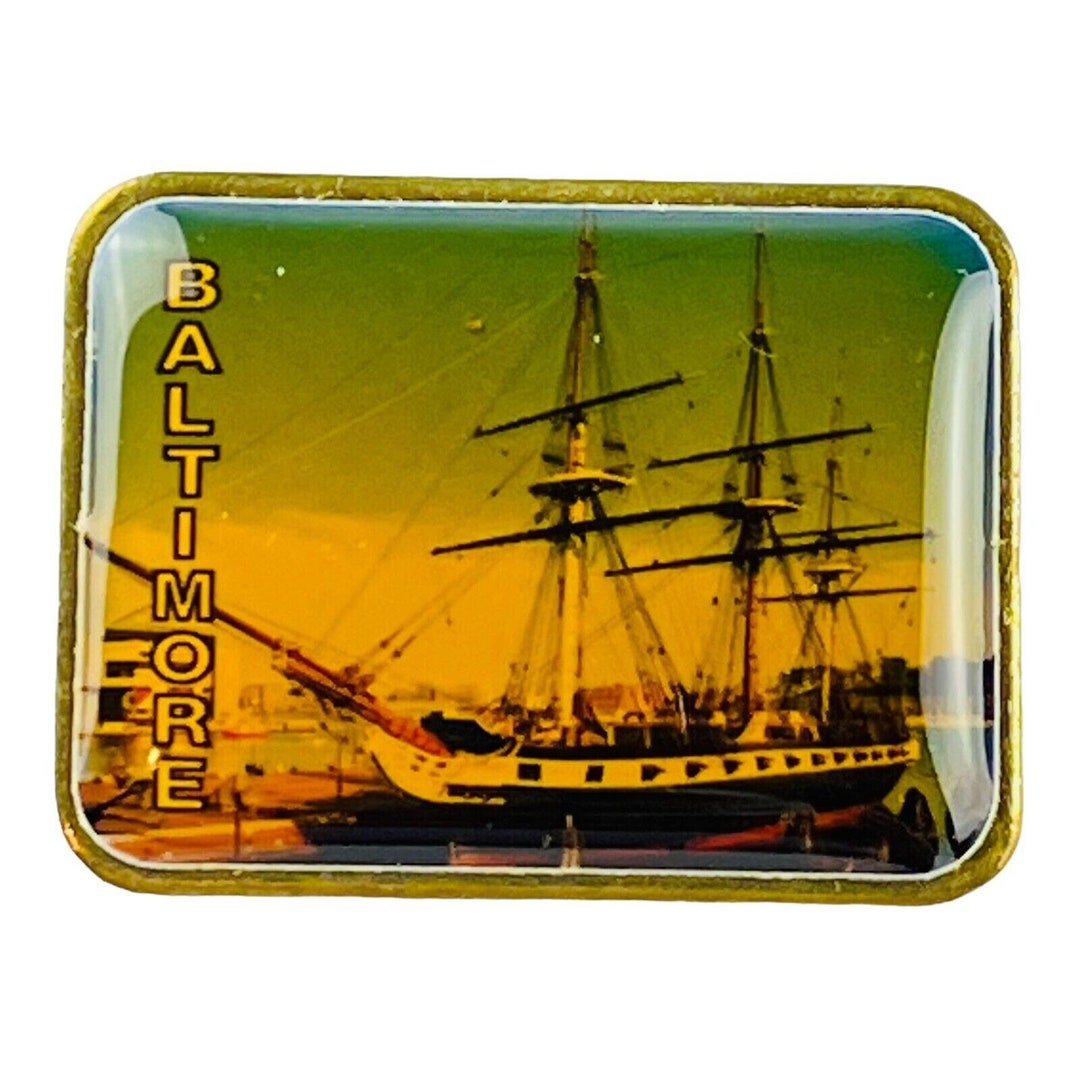 Vintage USS Constellation Ship Lapel Pin Baltimore Maryland Travel ...