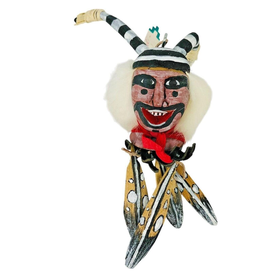 Vintage Burke Chimerica Hopi Koshari Clown Kachina Christmas Ornament 6 ...