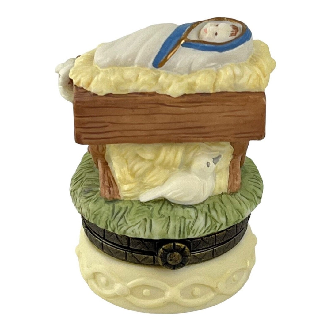 Baby Jesus Hinged Trinket Box Midwest of Cannon Falls Vintage Christmas ...