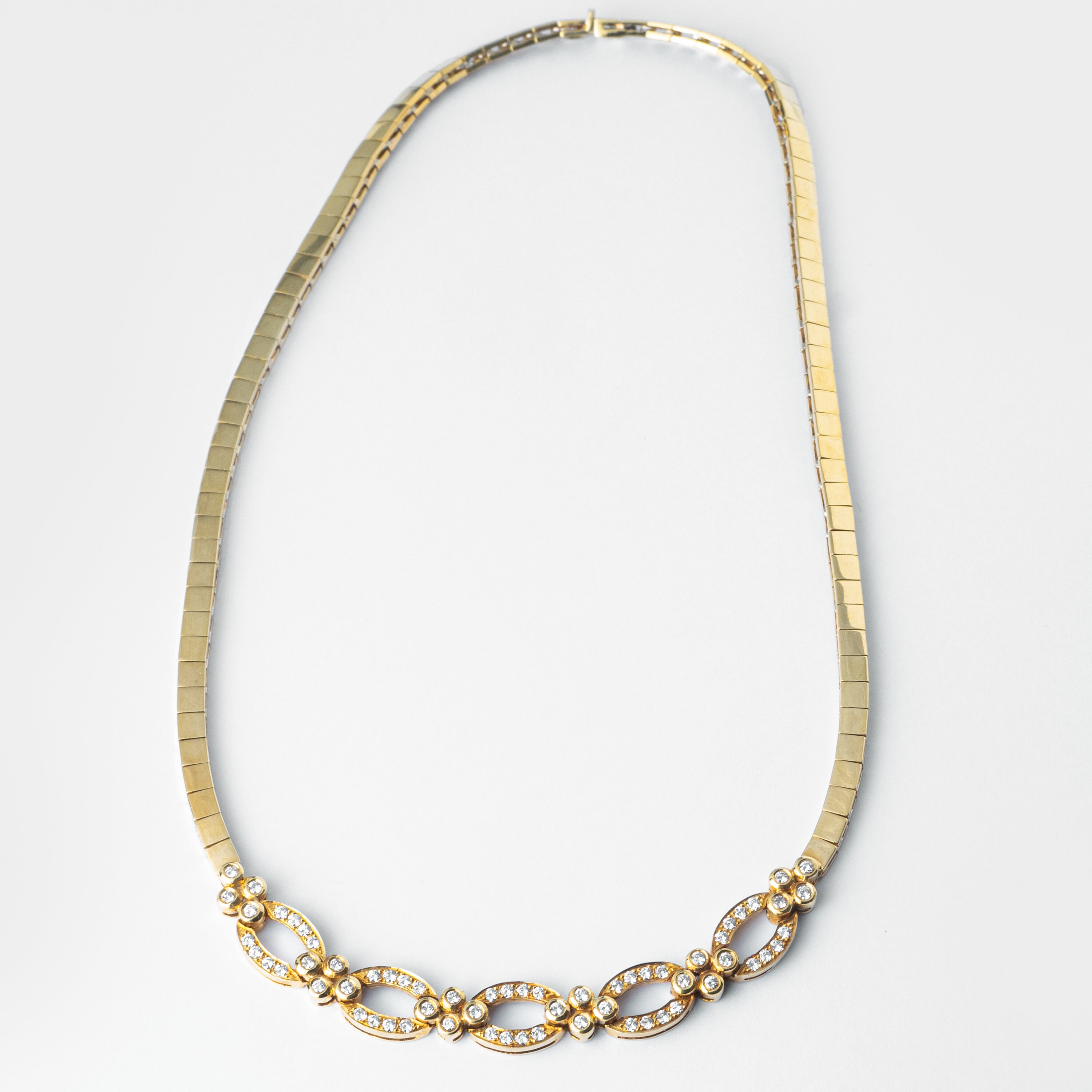 Pre-loved 18ct Gold Diamond Necklace Chain - Etsy Australia