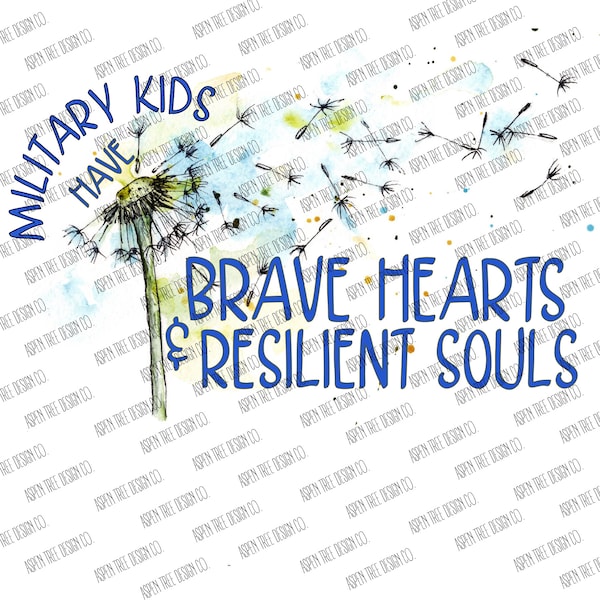 Military Child Dandelion Svg - Etsy