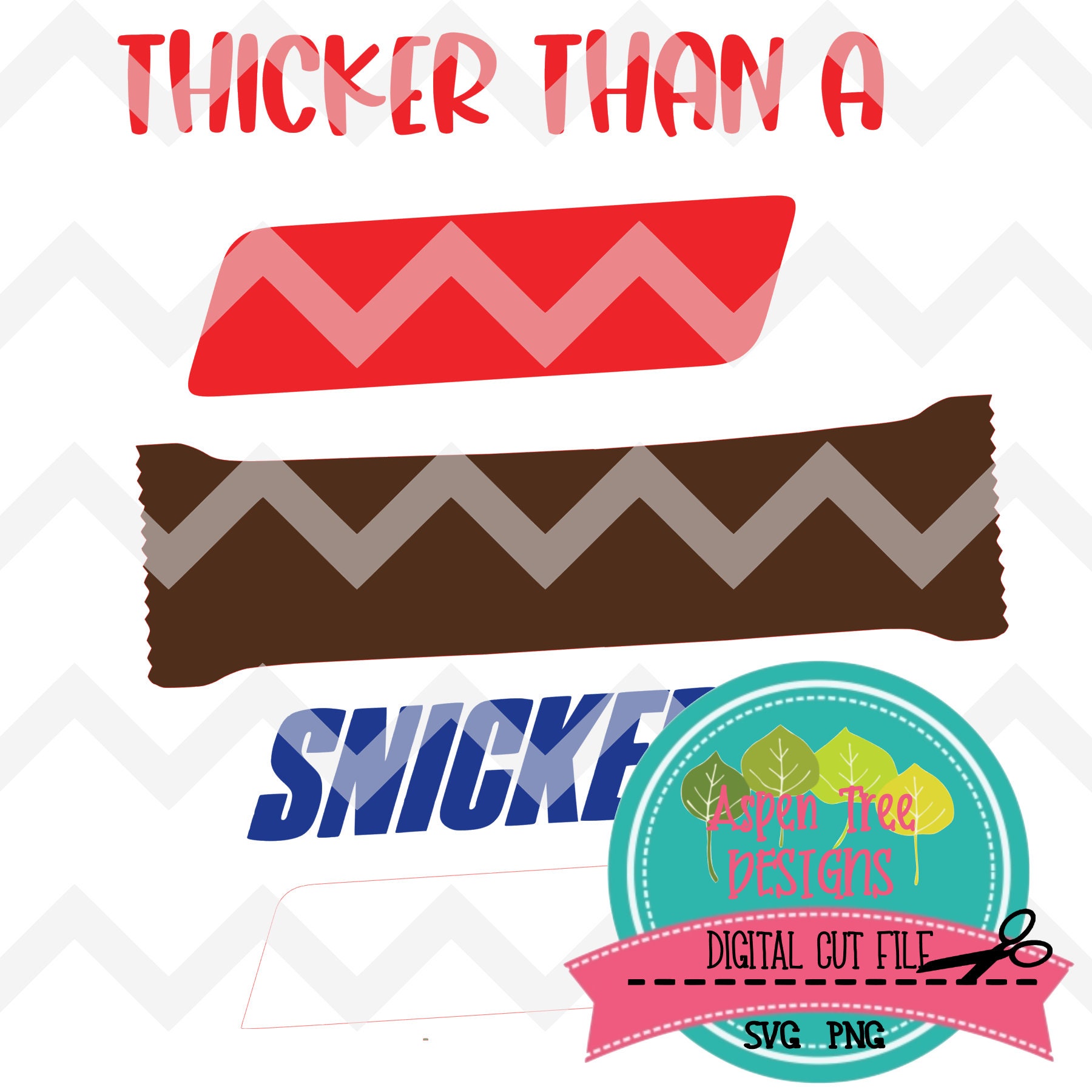 Thicker Than a Snickers: Includes SVG and PNG - Etsy Norway