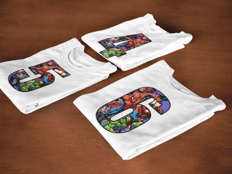 Marvel Superhero Birthday Number Set Includes Numbers 0-9 | Etsy