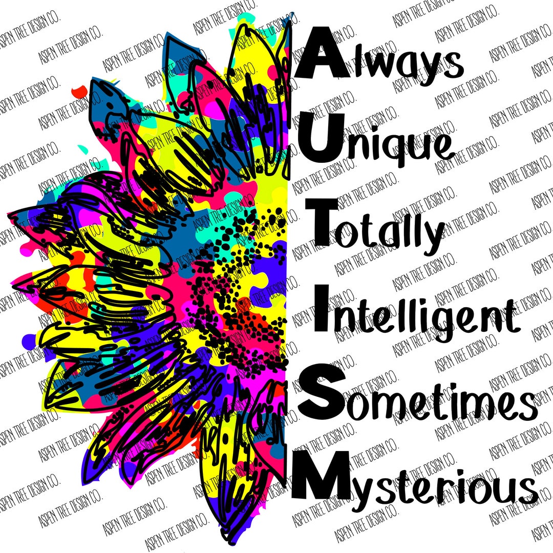 Autism Sunflower - Etsy