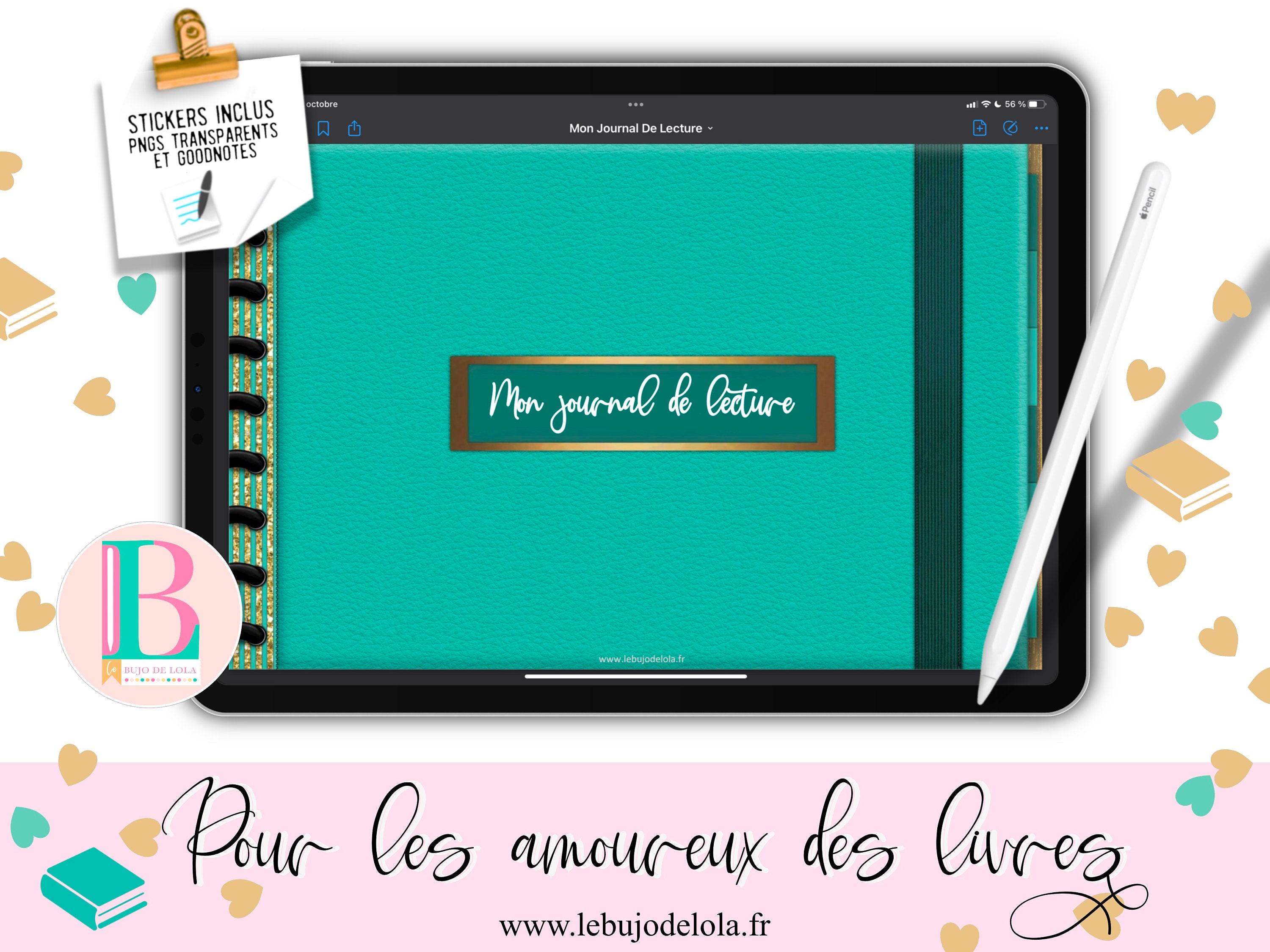 Journal de lecture en français / Carnet de lecture numérique - Etsy France