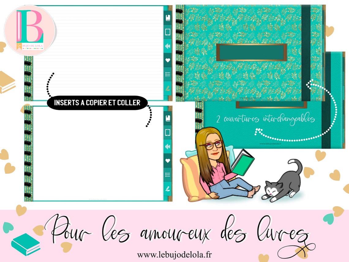 Journal de lecture en français / Carnet de lecture numérique - Etsy France