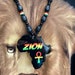 Zion Large Africa Map Necklace Lion Rastafari Ankh Necklace Original ...