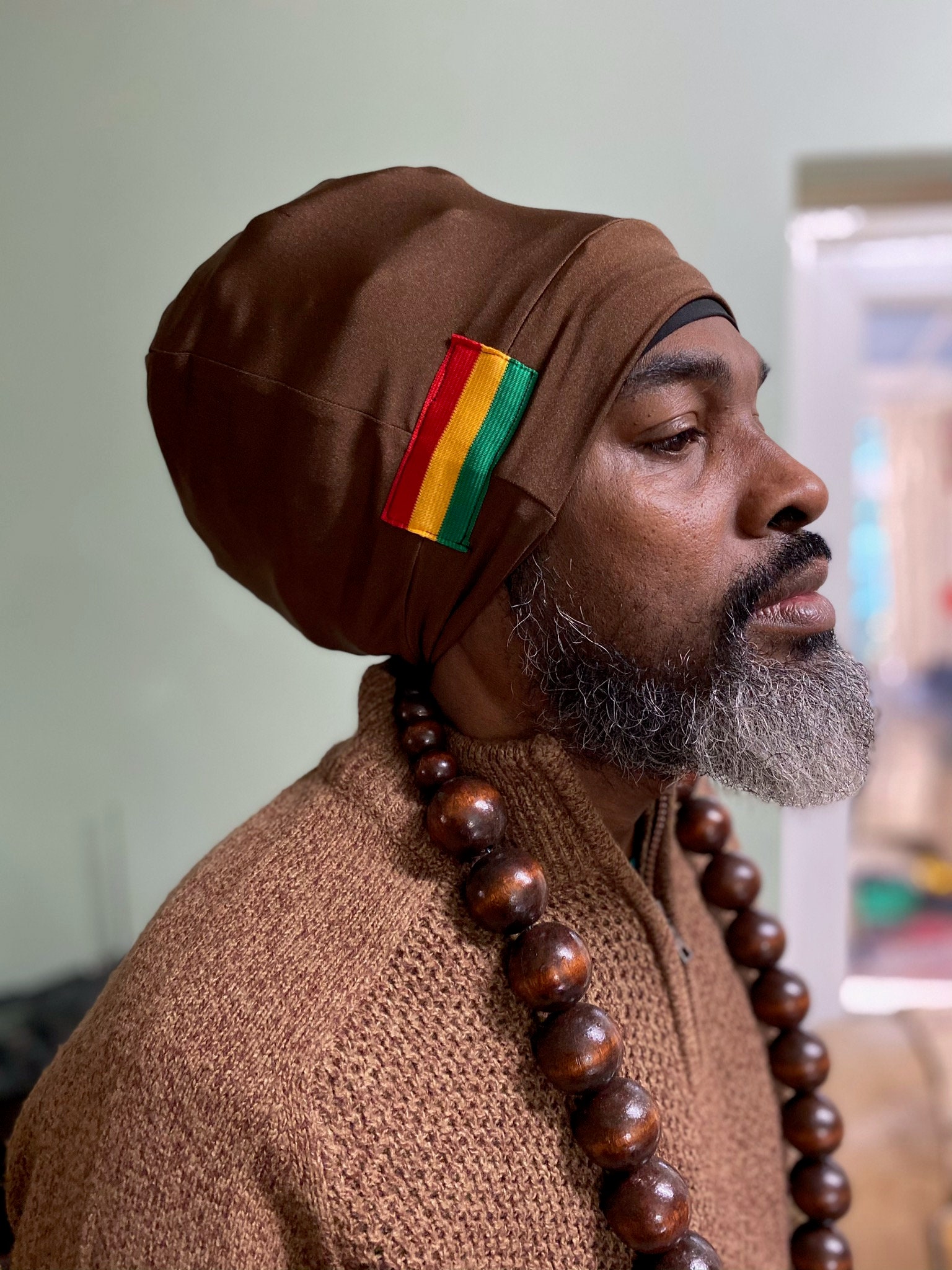 Medium Brown Rasta Hat Rasta Turban for Man Green Rasta - Etsy Canada