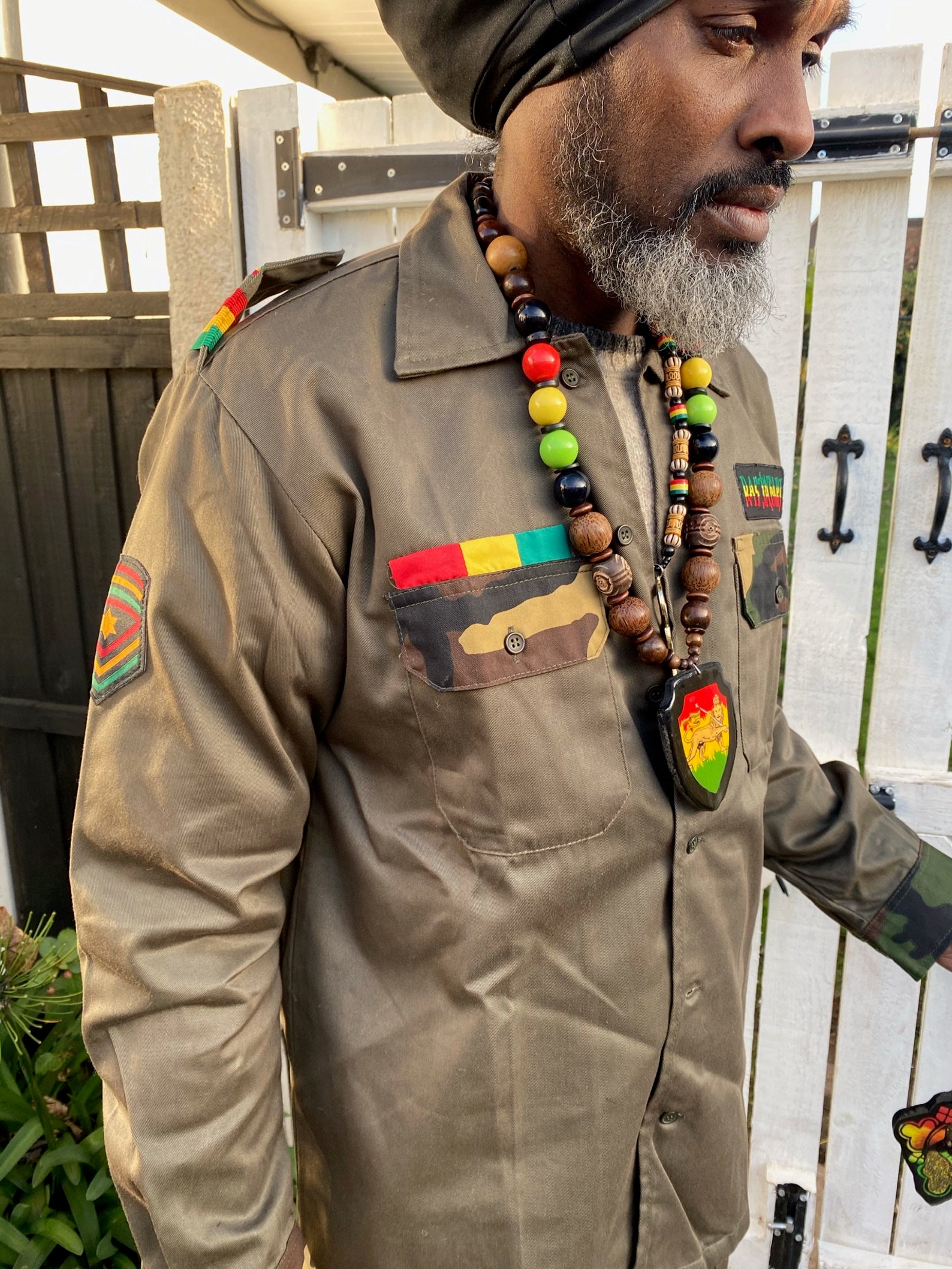 Rastaman Olive Khaki Suit Rasta Jacket and Trousers Gideon Suit Rasta ...