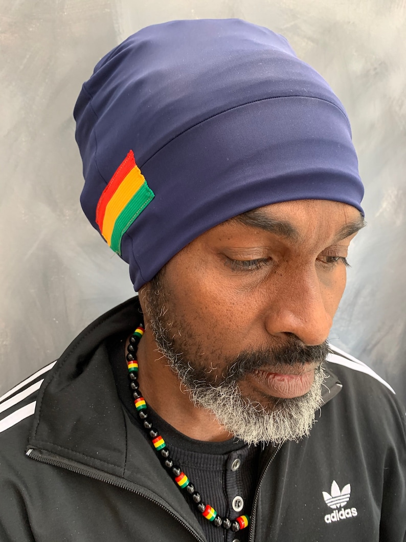 Rasta hat Rasta turban dark blue Rasta man headwrap nyabinghi | Etsy