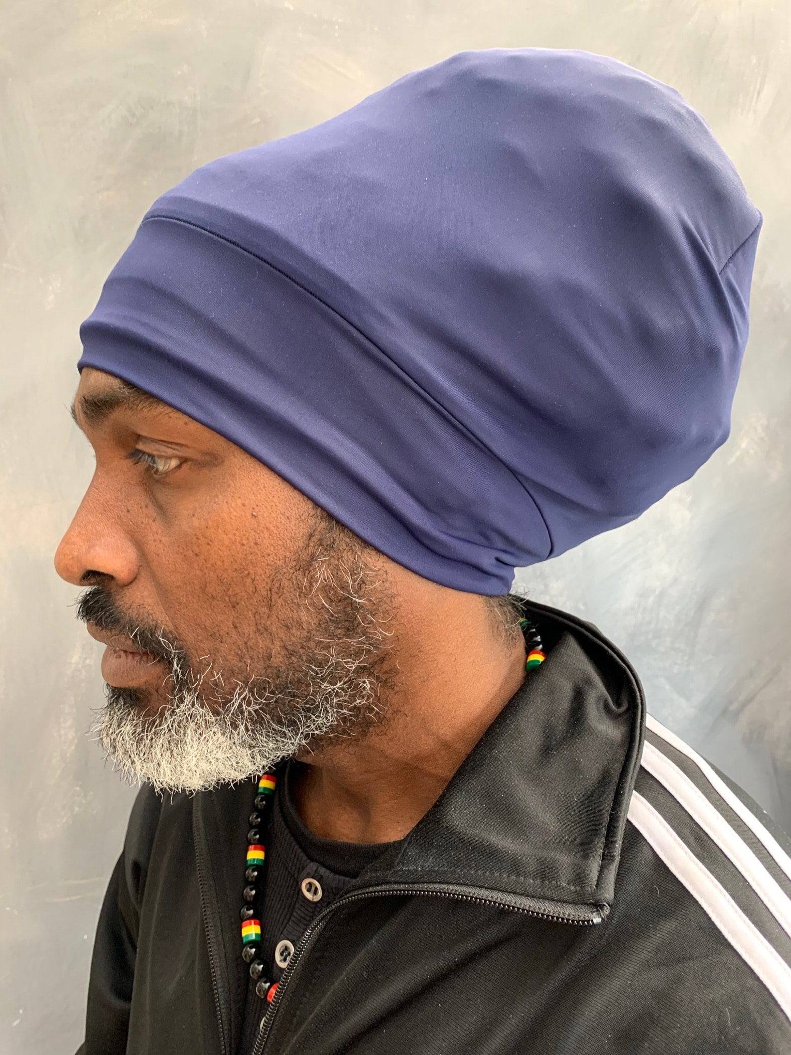 Rasta hat Rasta turban dark blue Rasta man headwrap nyabinghi | Etsy