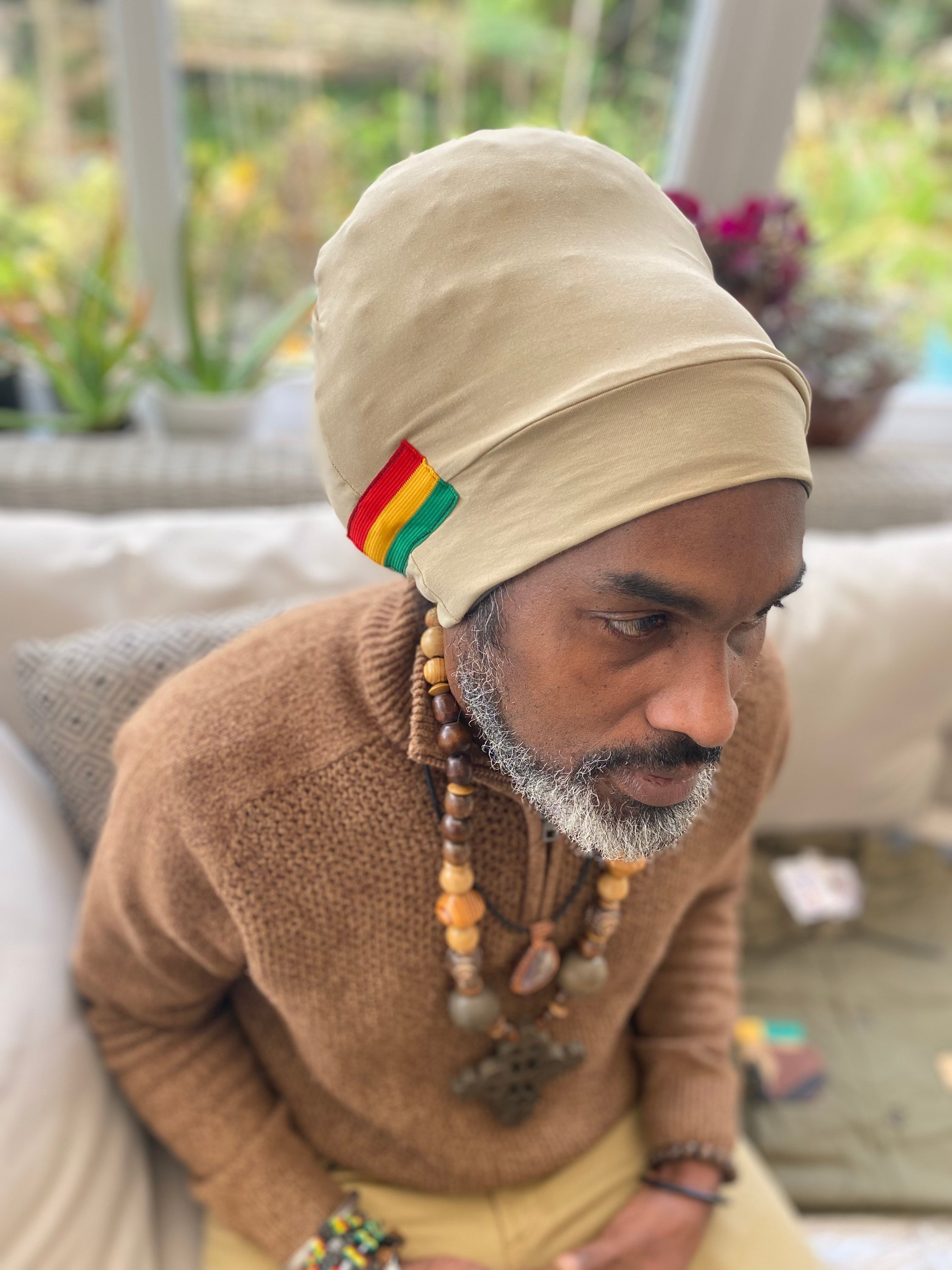 Khaki Rasta Hat Rasta Turban for Man Rasta Khaki Headwrap Rasta Tam ...