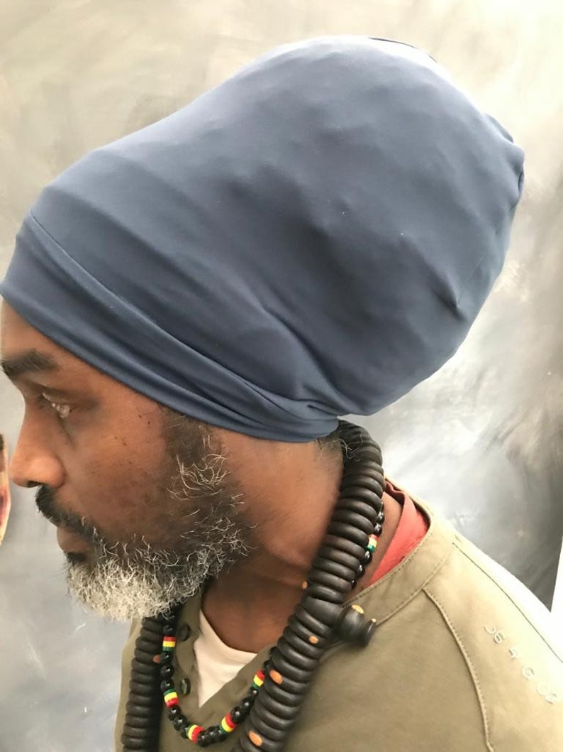 Denim Blue Rasta Hat Rasta Turban for Man Green Rasta Headwrap - Etsy