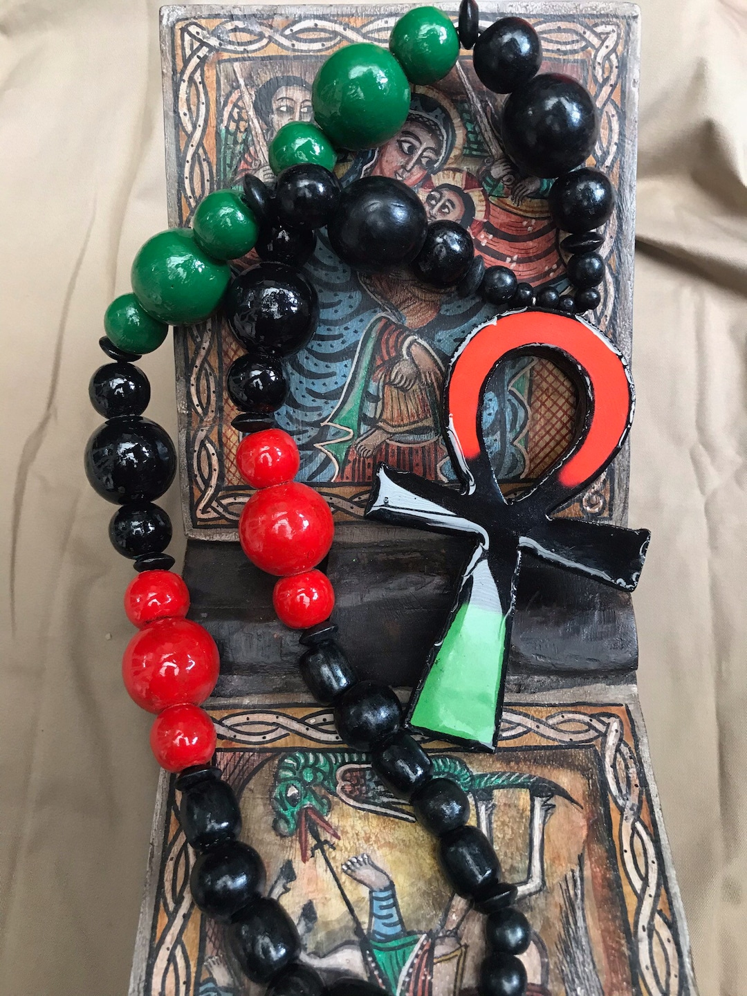 Africa for Africans Extra Large Ankh Large Wooden Reversible Ankh ...