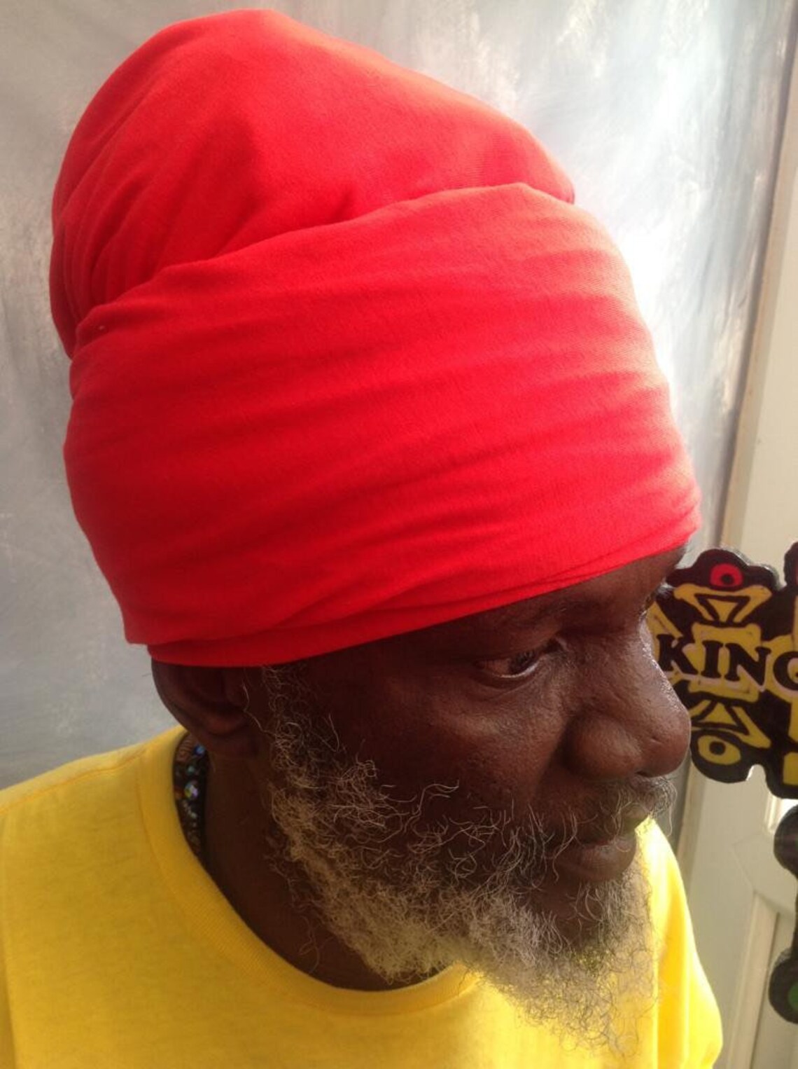 Original Rasta Turban Rastaman Turban Red Nyabinghi Red Turban Boboshanti Headwrap Dreadlocks ...