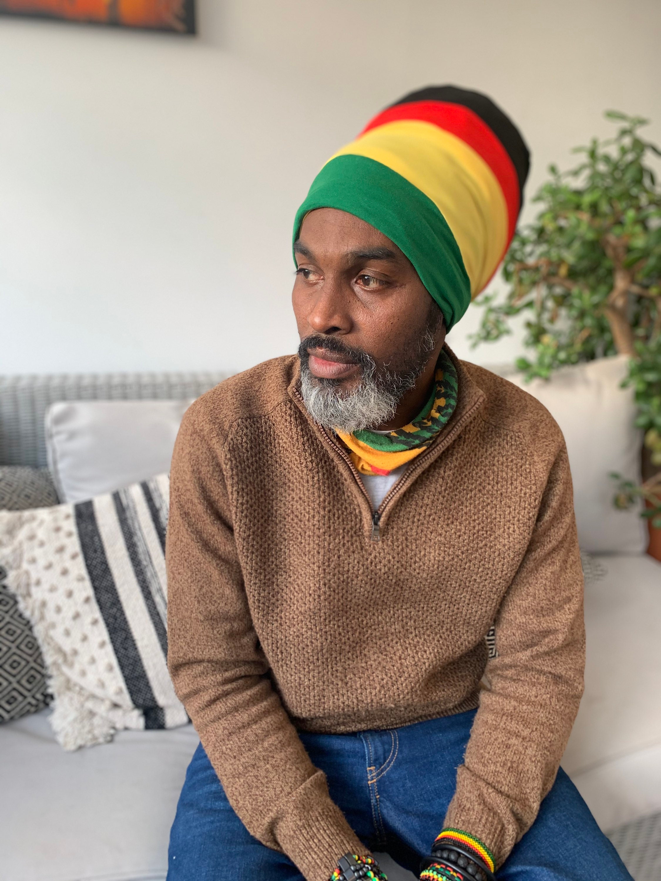 Original Rasta colours turban rastaman turban red yellow | Etsy