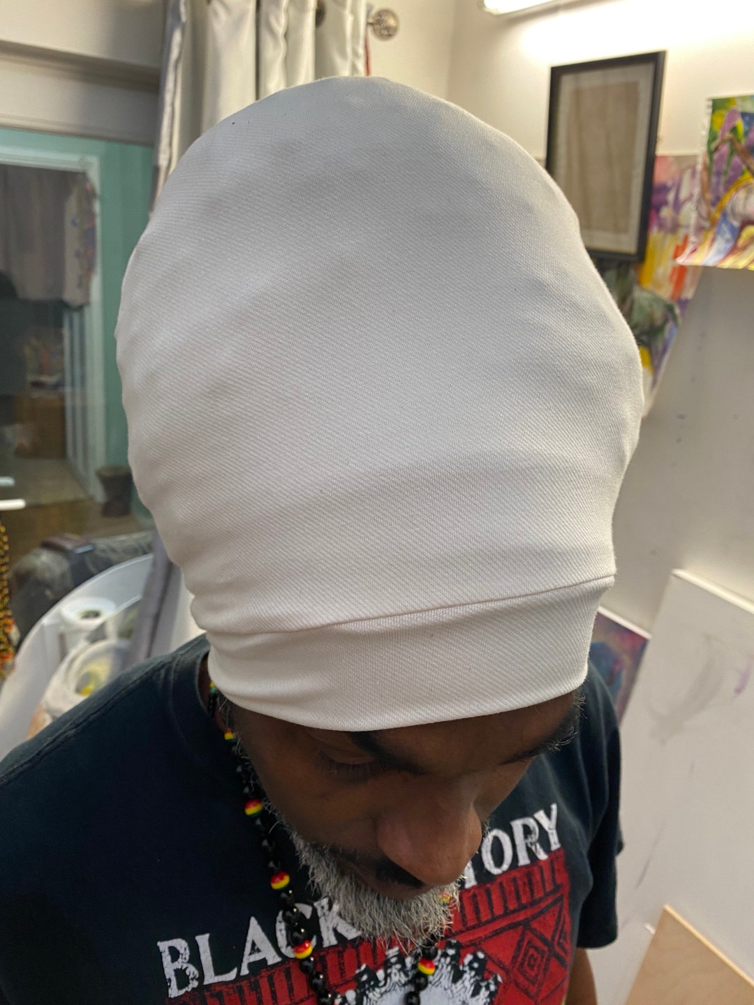 Organic HEMP Rasta Hat Rasta NATURAL Undyed Turban for Man Rasta ...