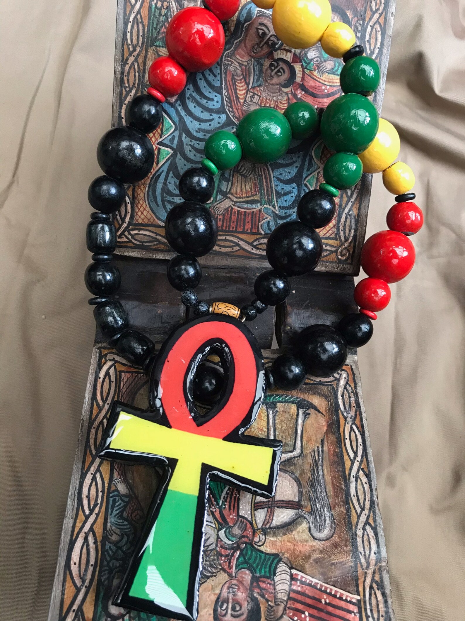 Africa for Africans Extra Large Ankh Large Wooden Reversible Ankh ...