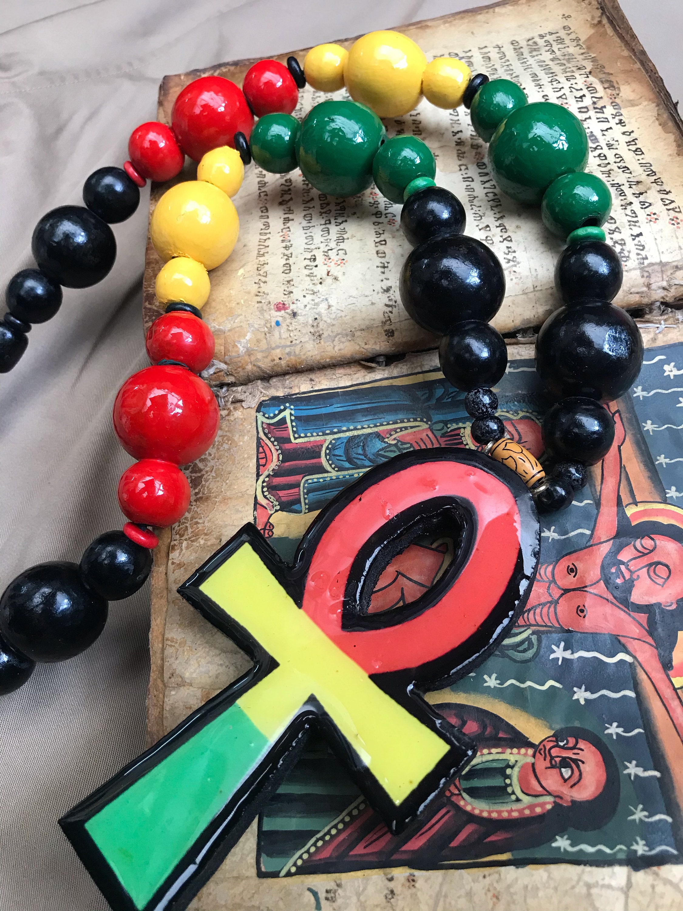Africa for Africans Extra Large Ankh Large Wooden Reversible Ankh ...