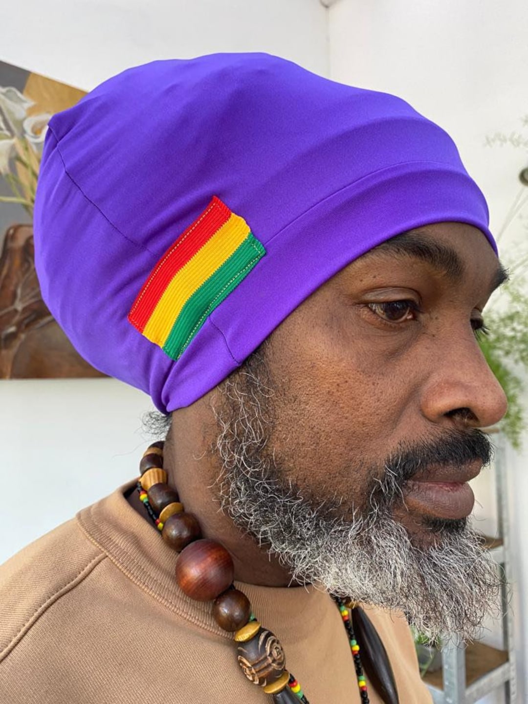 Purple Rasta Hat Purple Rasta Turban Rastaman Turban Nyabinghi Turban ...