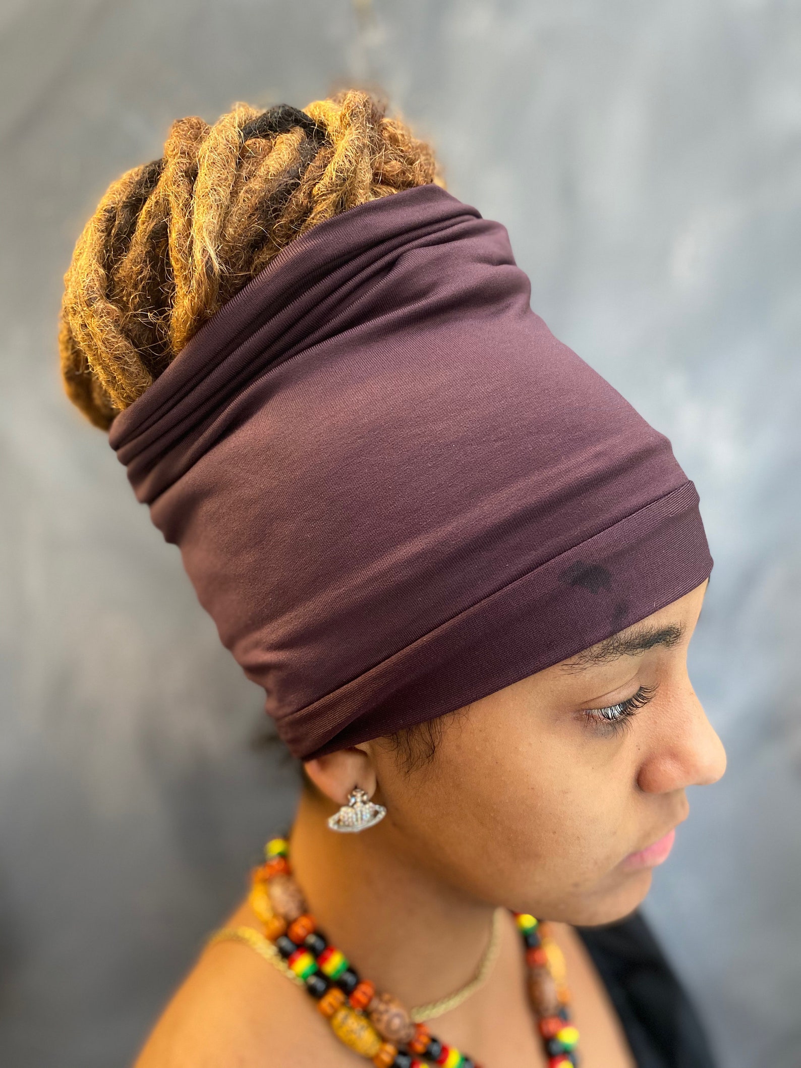 Dark Brown Rasta Headband Nyabinghi Turban Rasta Turban | Etsy