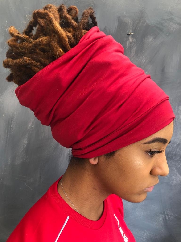 Rasta Headband Nyabinghi Dark Red Turban Rasta Turban Dreadband ...