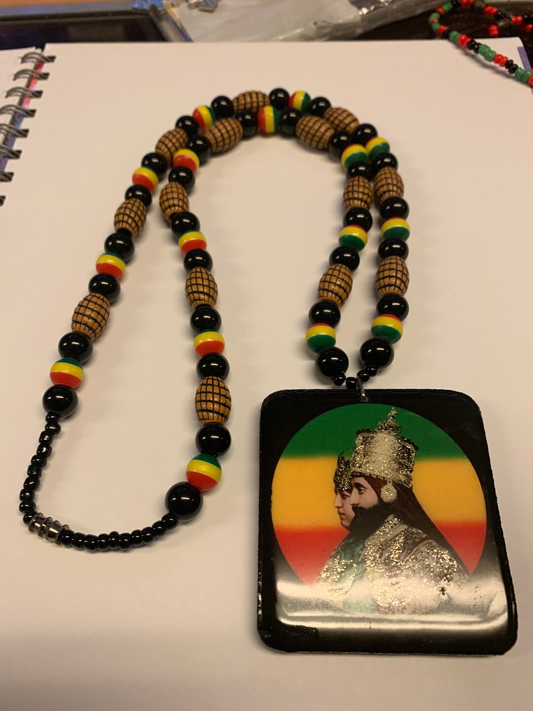 Rastafari Alpha and Omega Necklace Empress Menen King Rastafari - Etsy