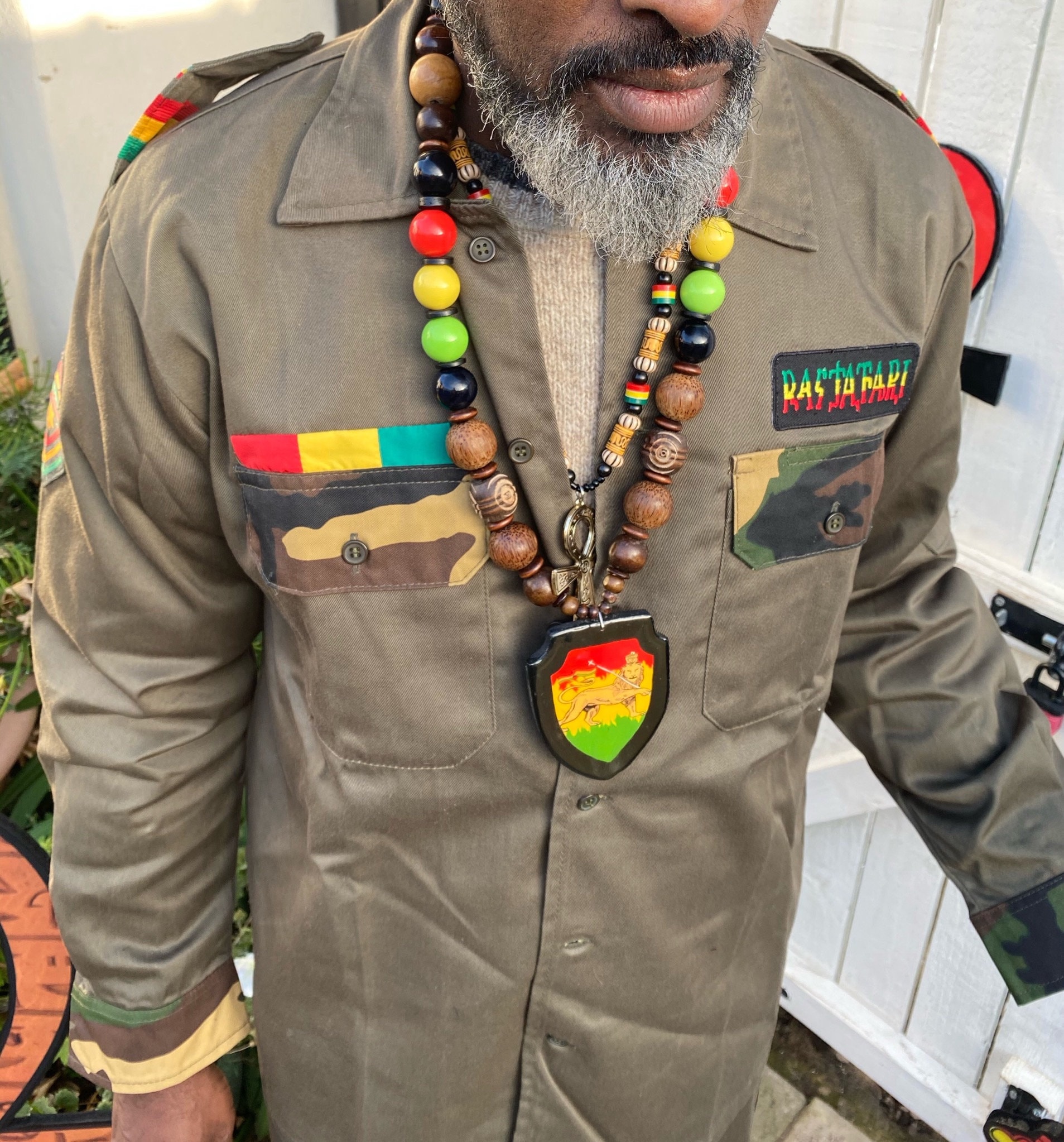 Rastaman Olive Khaki Suit Rasta Jacket and Trousers Gideon Suit Rasta ...