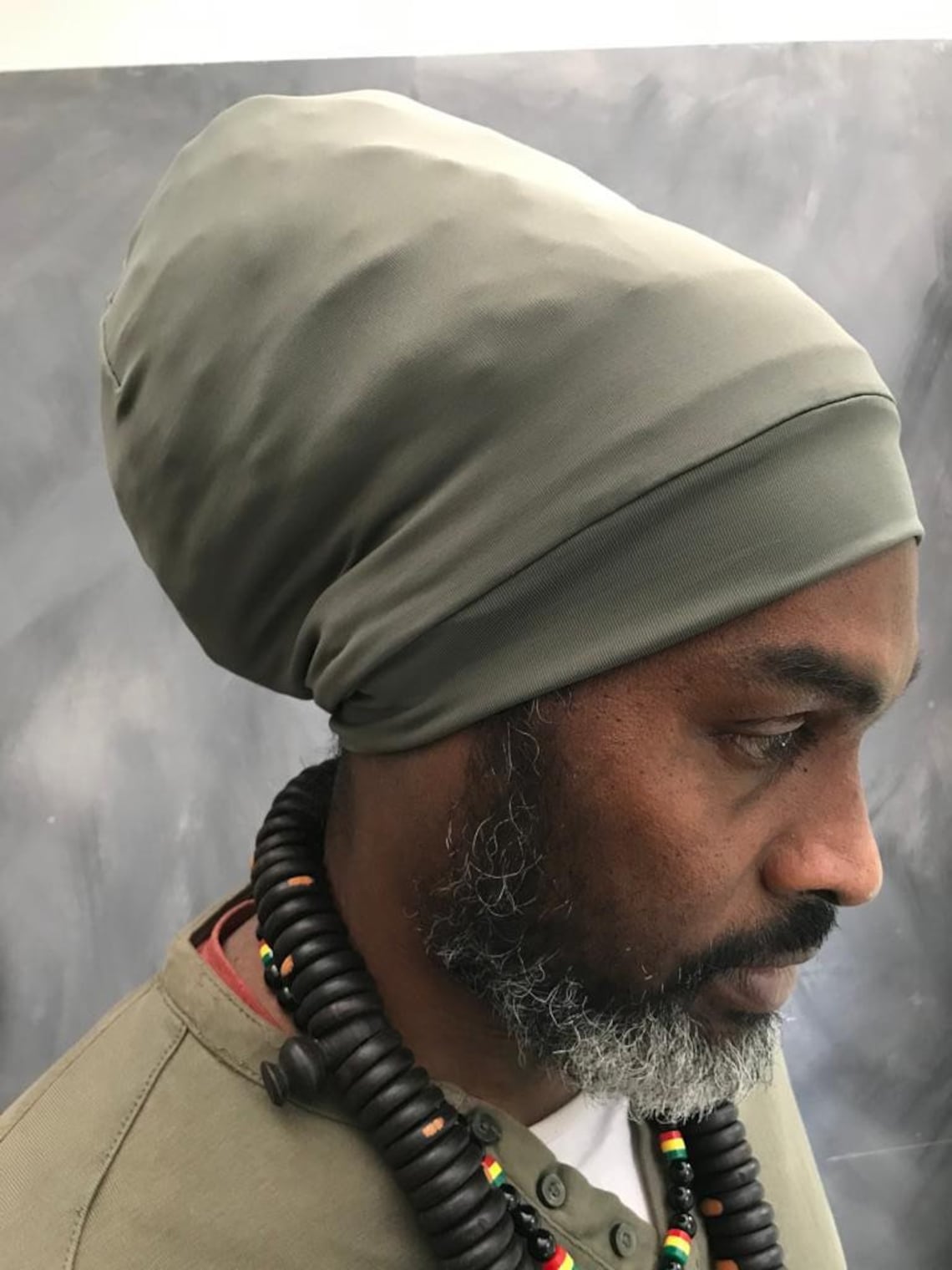 Olive khaki Rasta hat Rasta turban for man green Rasta | Etsy