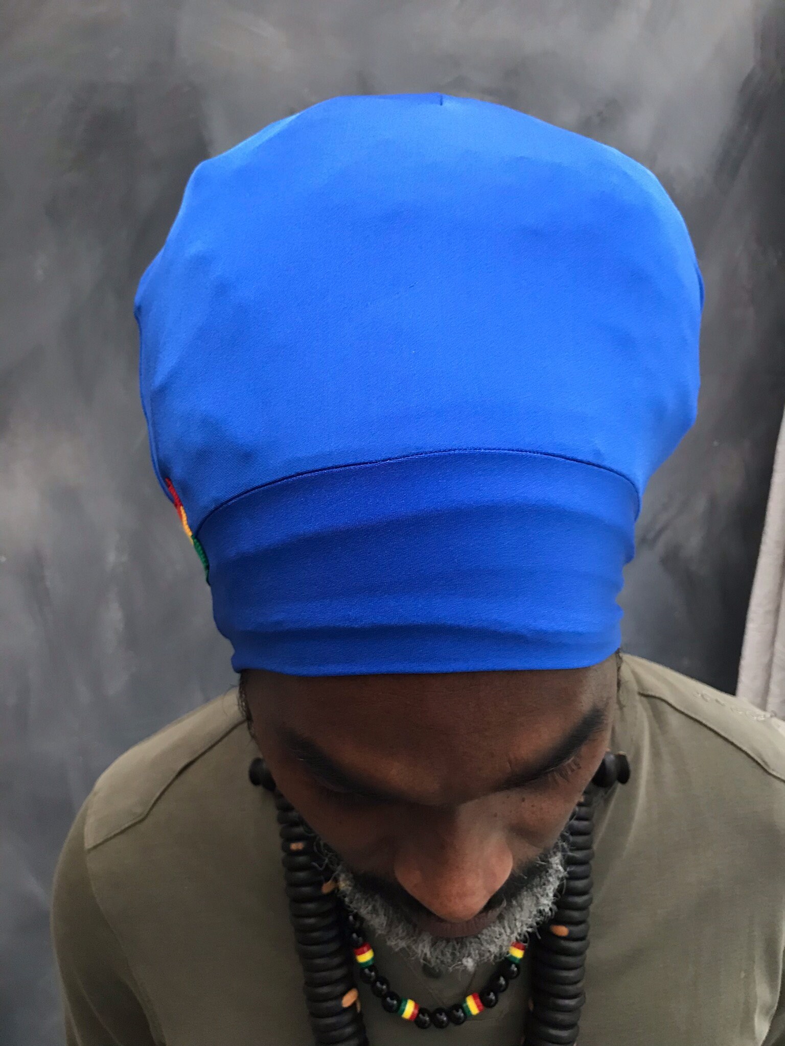 Bright Royal Blue Rasta Hat Blue Rasta Turban Rasta Man Headwrap ...