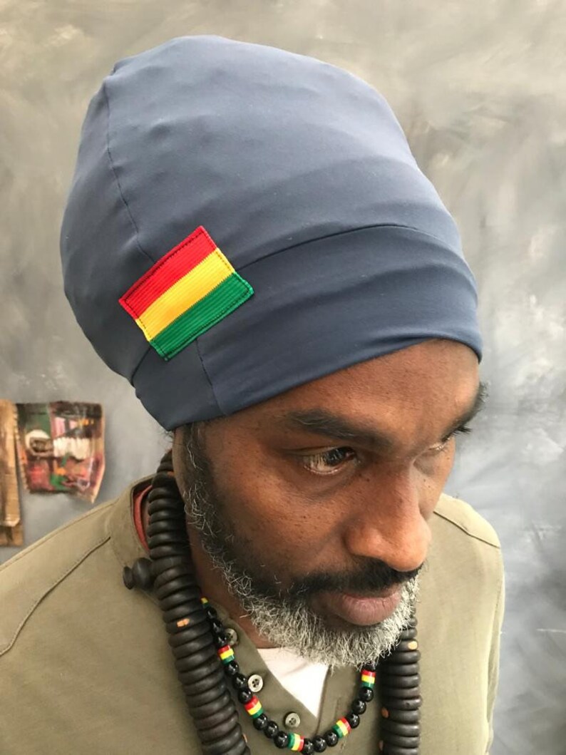 Denim Blue Rasta Hat Rasta Turban for Man Green Rasta Headwrap - Etsy