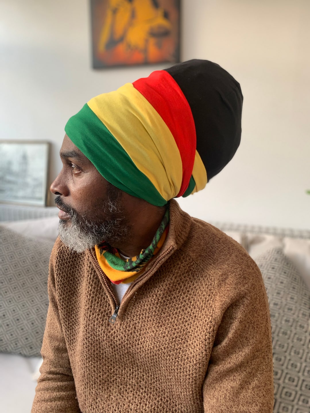 Original Rasta Colours Turban Rastaman Turban Red Yellow Green ...