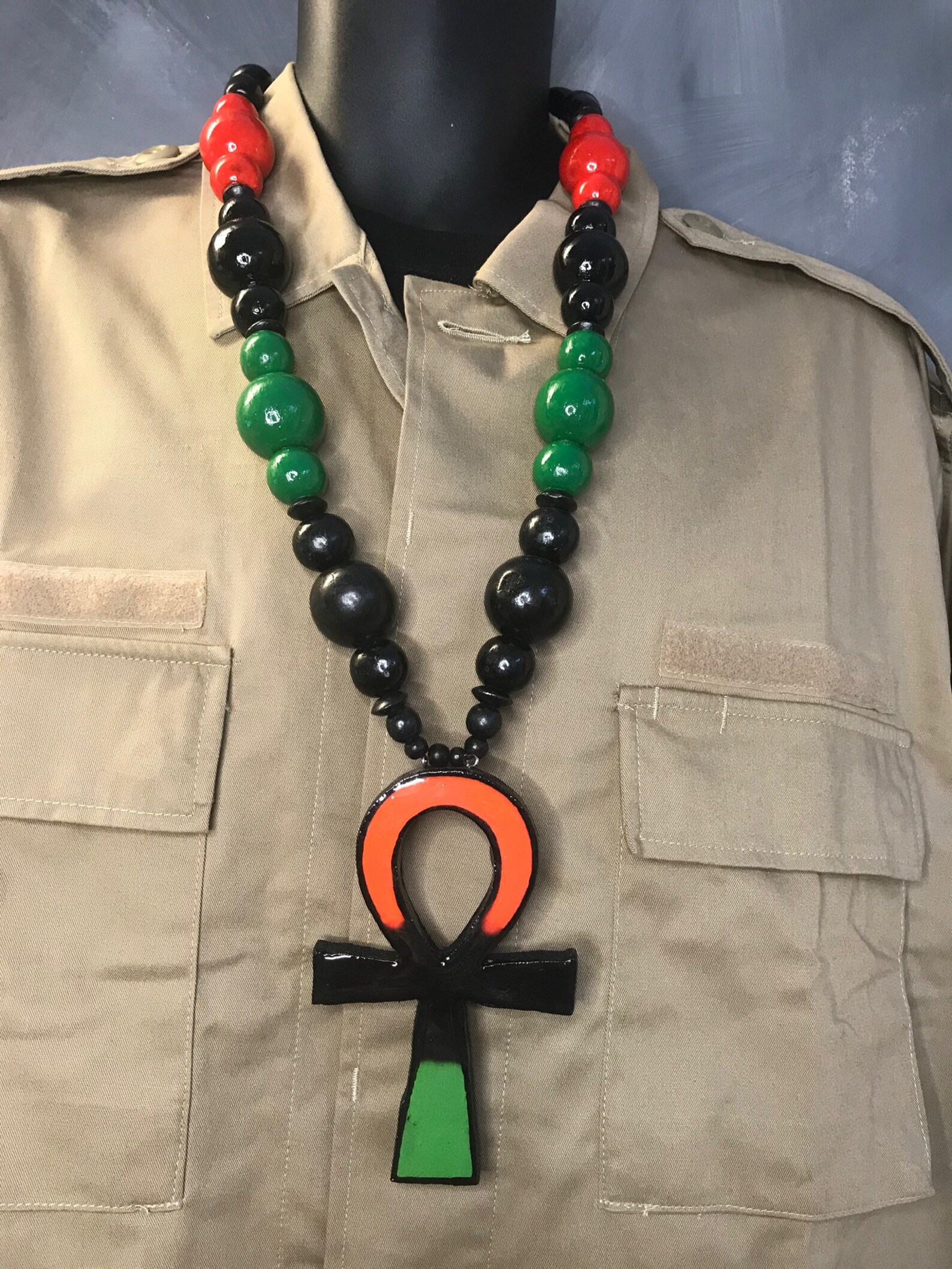 Africa for Africans Extra Large Ankh Large Wooden Reversible Ankh ...