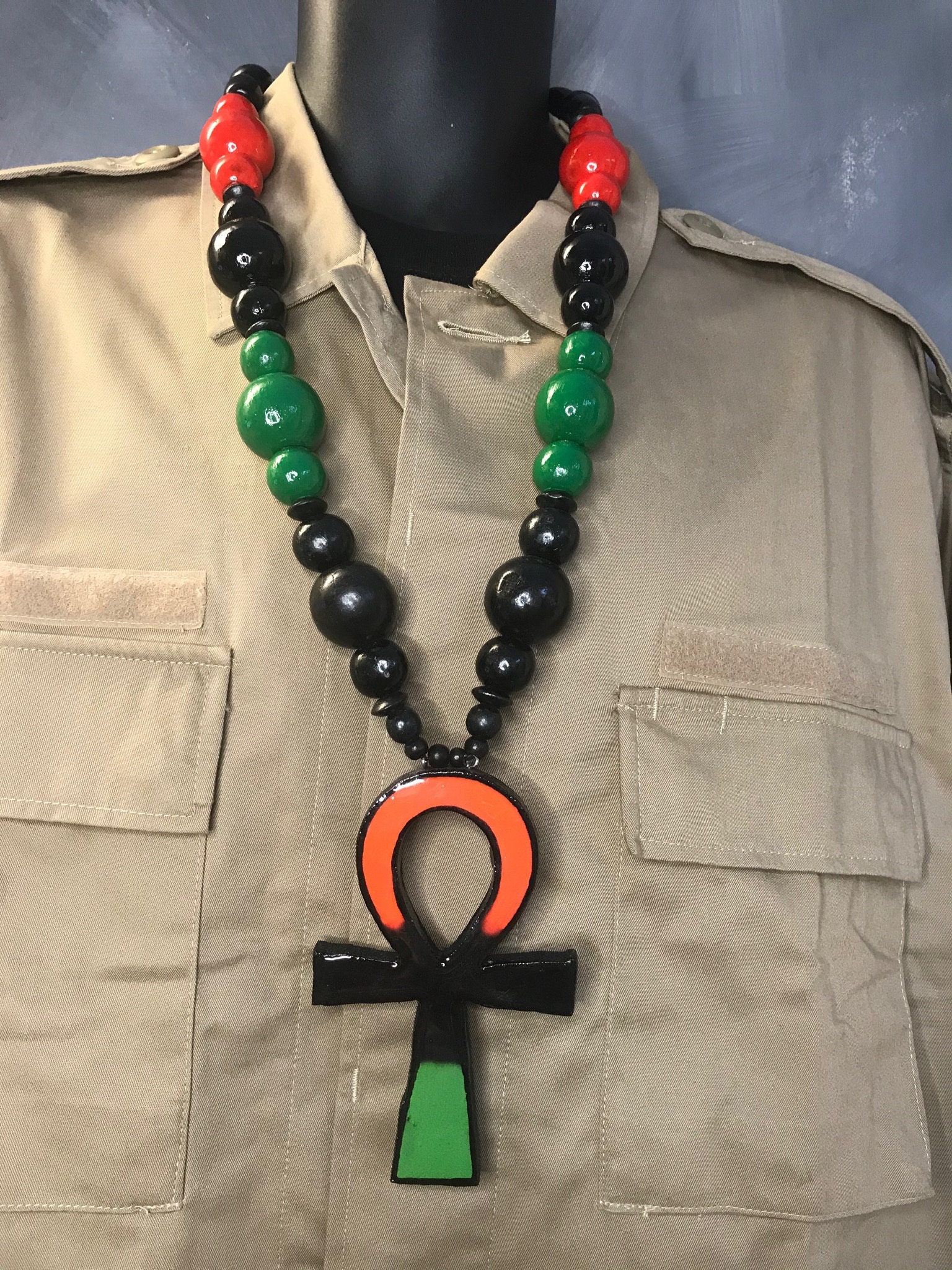 Buy Africa for Africans Extra Large Ankh Large Wooden Reversible Ankh ...