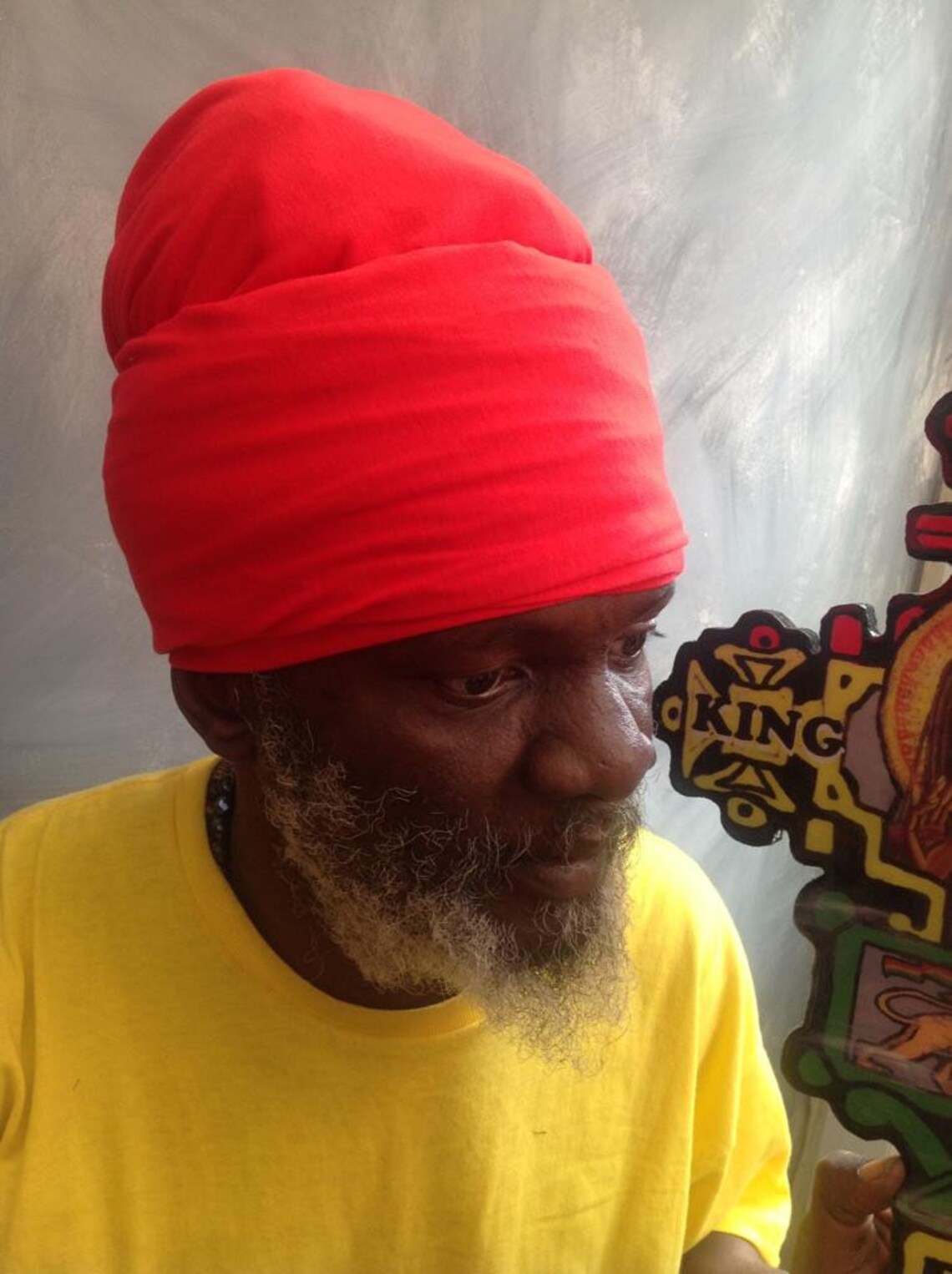 Original Rasta Turban Rastaman Turban Red Nyabinghi Red Turban ...