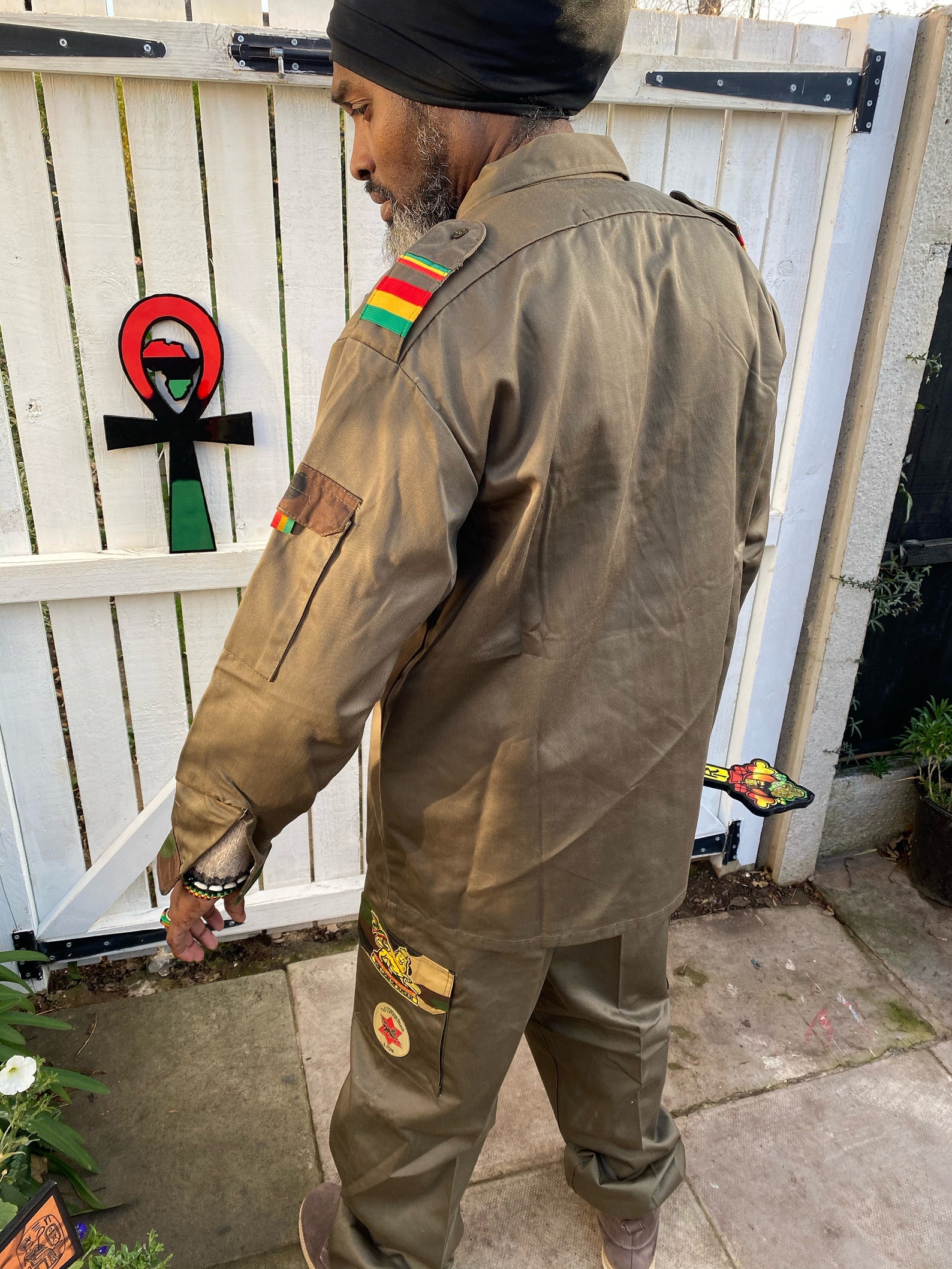 Rastaman Olive Khaki Suit Rasta Jacket and Trousers Gideon - Etsy UK