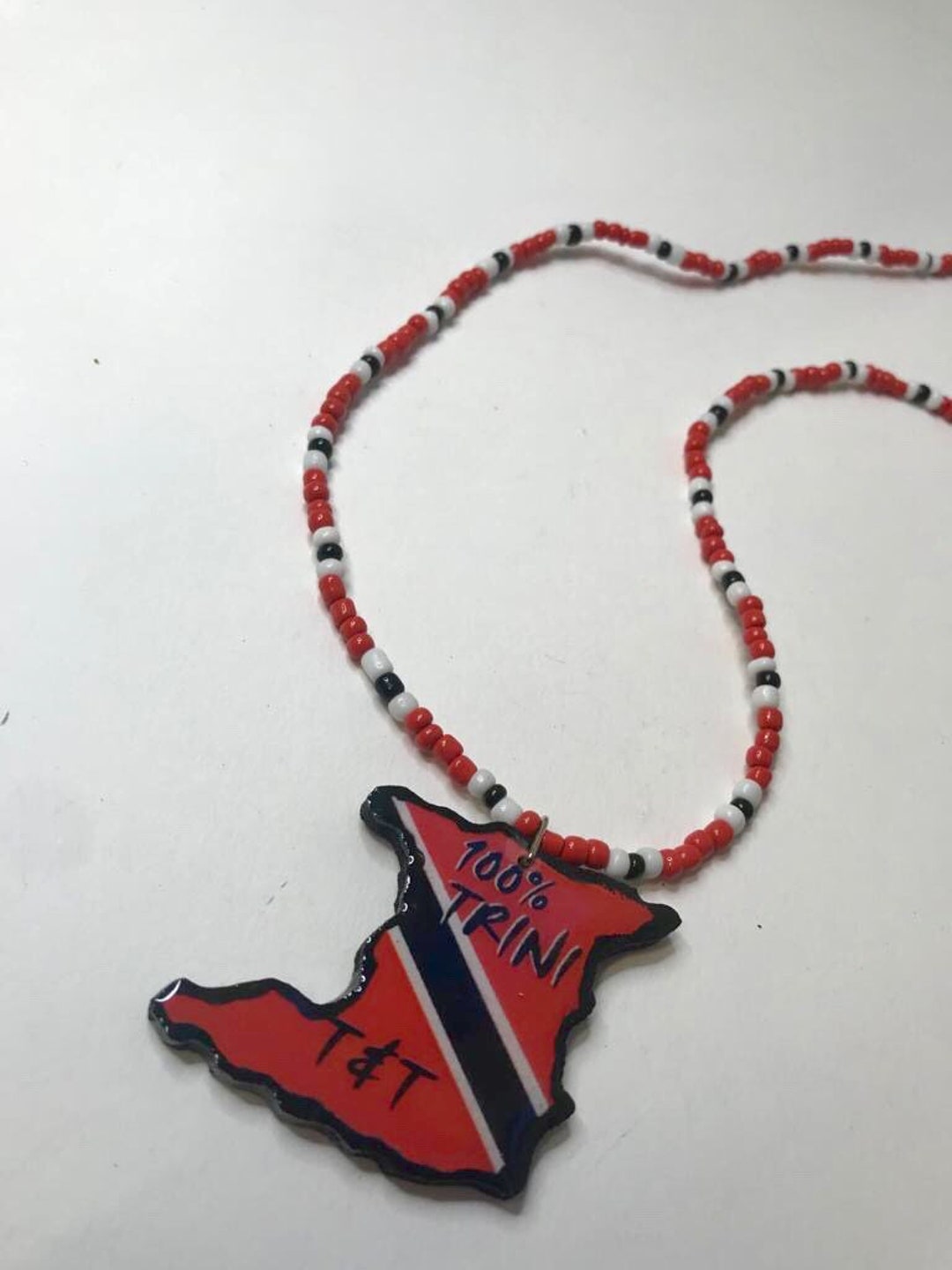 Beaded Trinidad and Tobago Necklace - Etsy