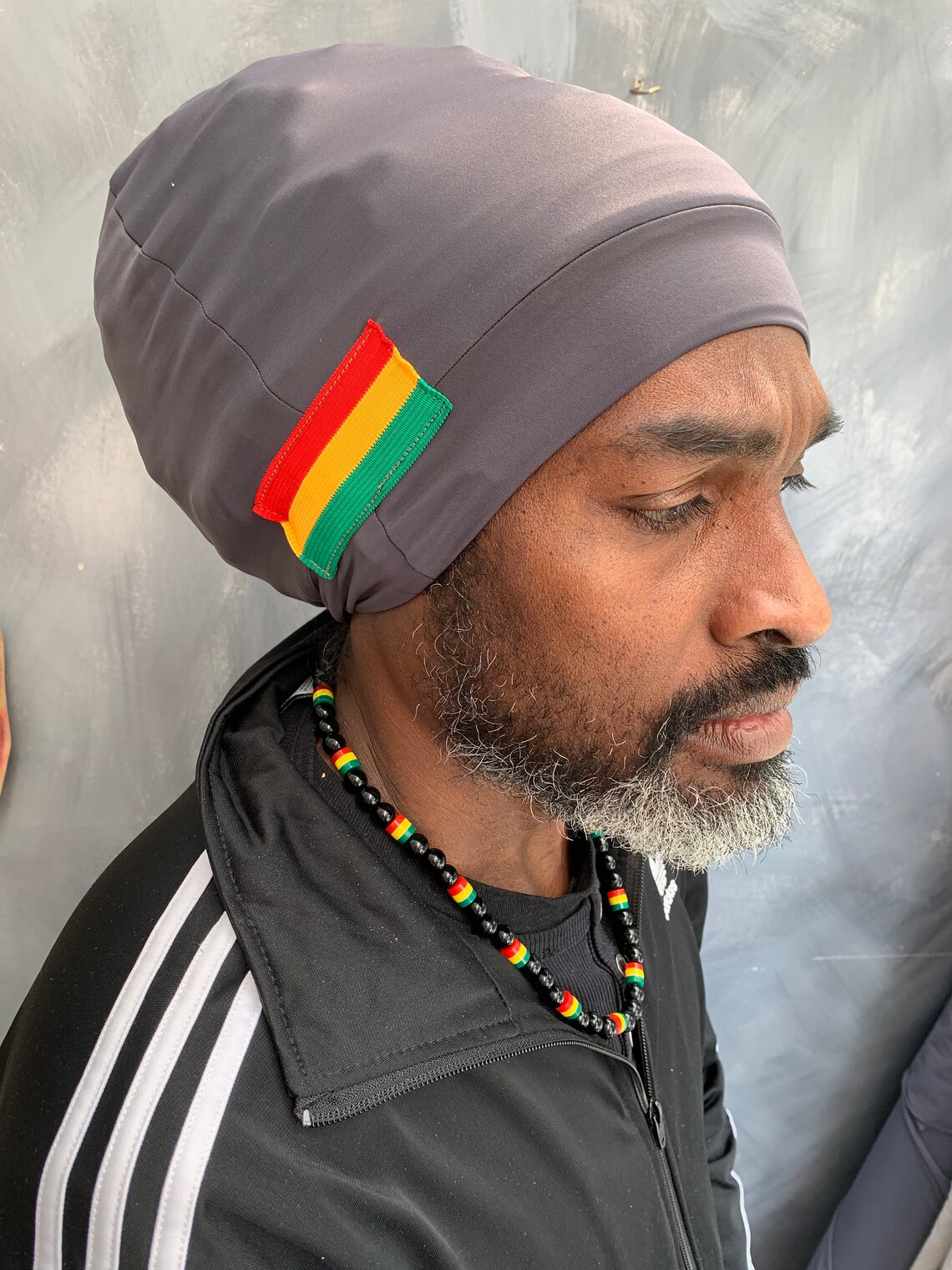 Grey Rasta Hat Soft Stretch Rasta Turban Supportive Rasta Man - Etsy