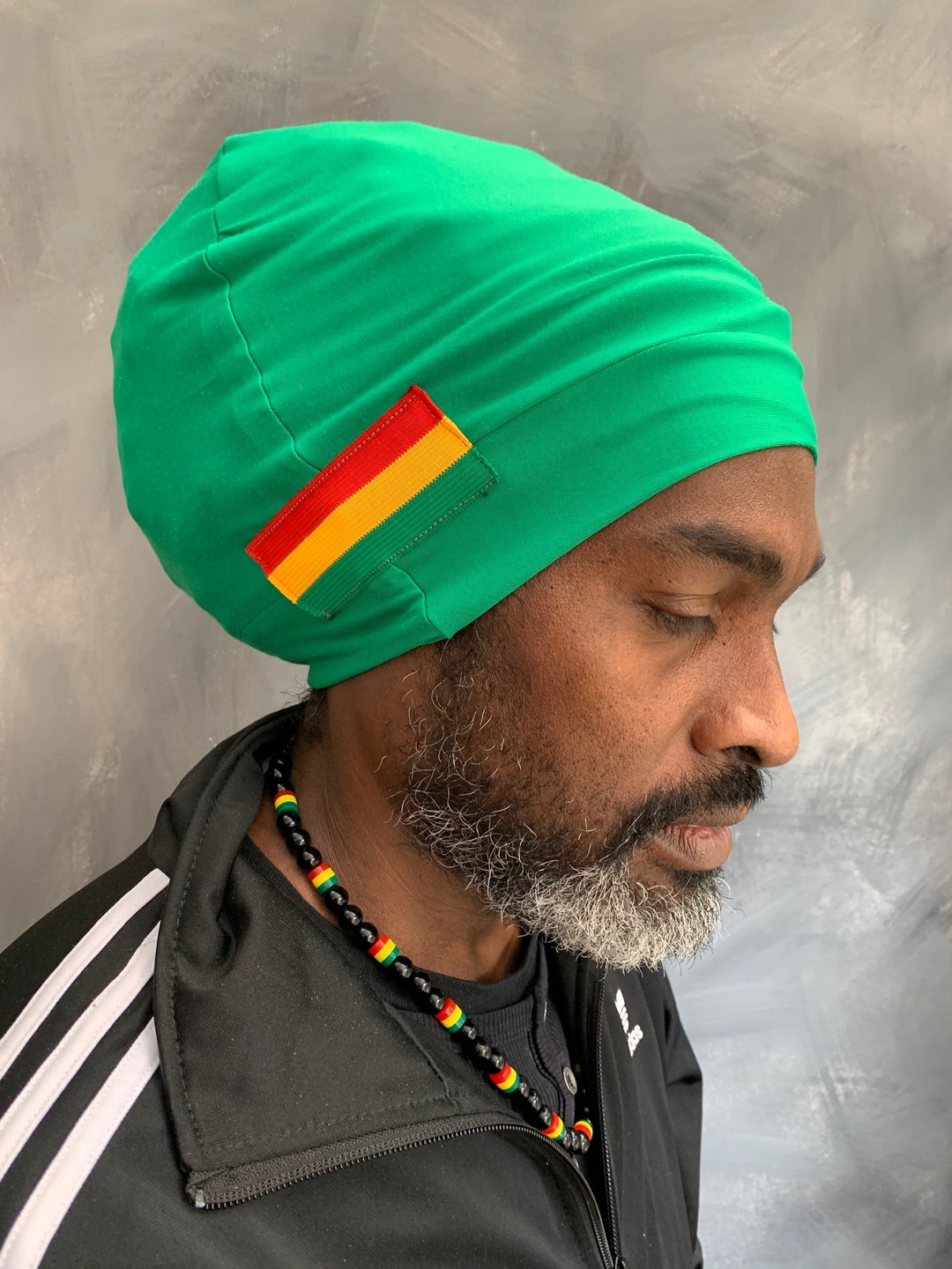 Rasta Hat Rasta Turban for Man Green Rasta Headwrap Rasta Tam Bobo ...