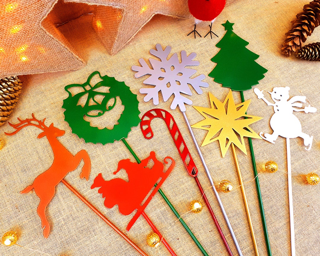 Metal Handmade Christmas Stakes - Reusable, Christmas Decoration, Eco ...