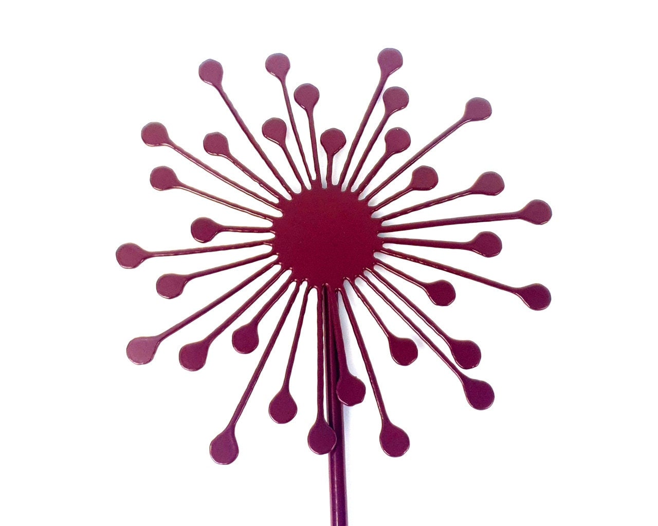 METAL ALLIUM, Allium Garden Seed Head Stakes, Rusty Flower Stake, Metal ...