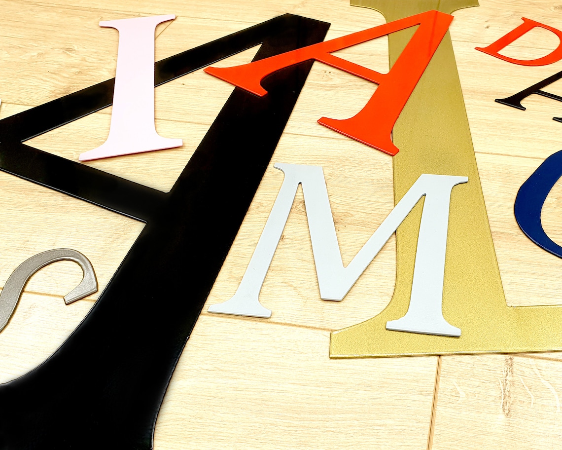 Orange Metal Letters Sign Letters and Numbers Large - Etsy UK